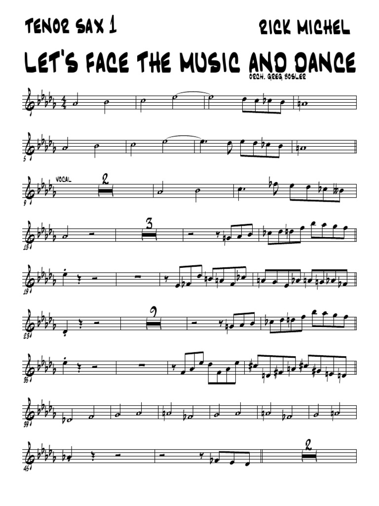 Face The Music - Tenor Sax. 1 | PDF