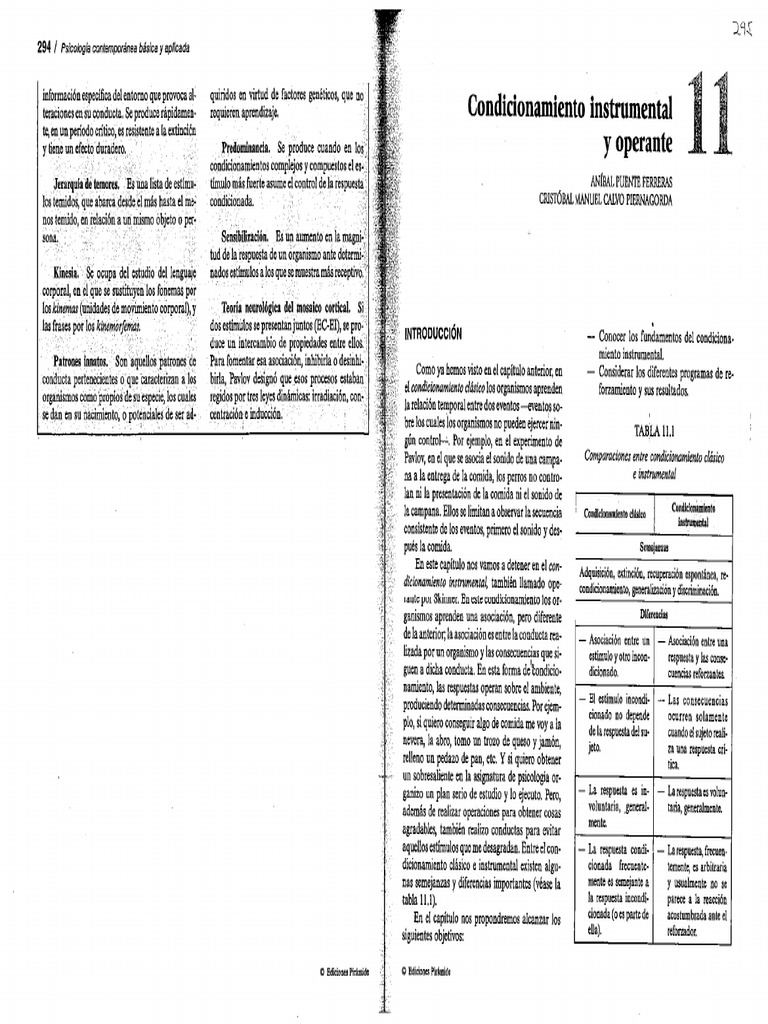 Cap 11 Condicionamiento Operante - Puente 2015 | PDF