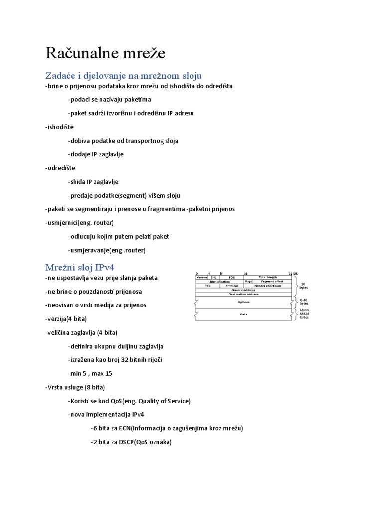 Racunalne Mreze Psrvi Ispit | PDF