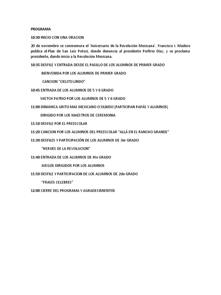 Programa Kermes | PDF