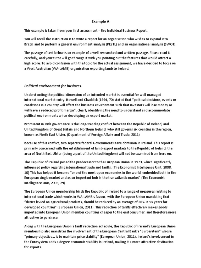 Example - Assignmefnt 1 | PDF | Northern Ireland | Republic Of Ireland