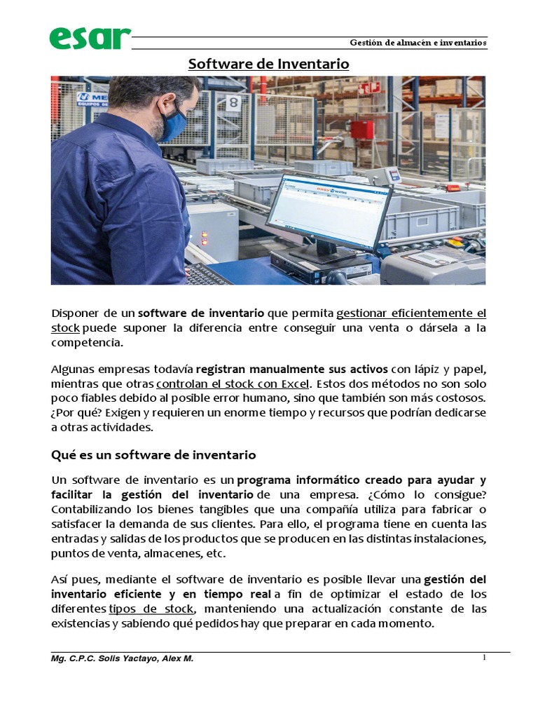Software de Inventarios | PDF | Inventario | Software