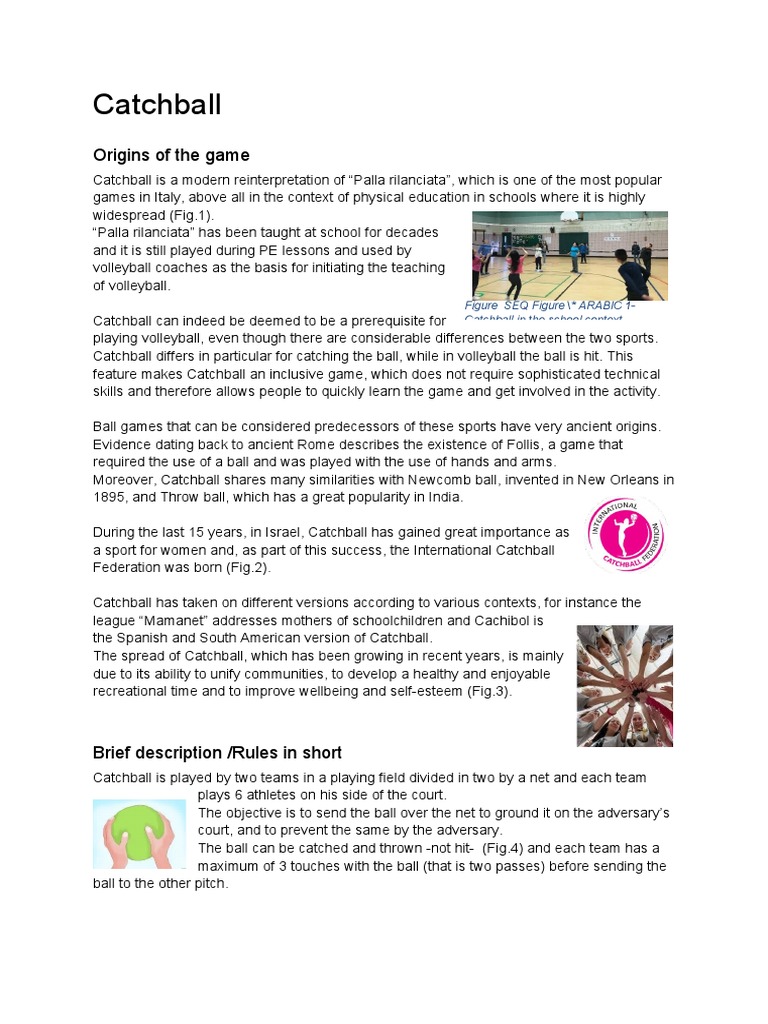 Catchball Short Eng | PDF | Games Of Physical Skill | Rules