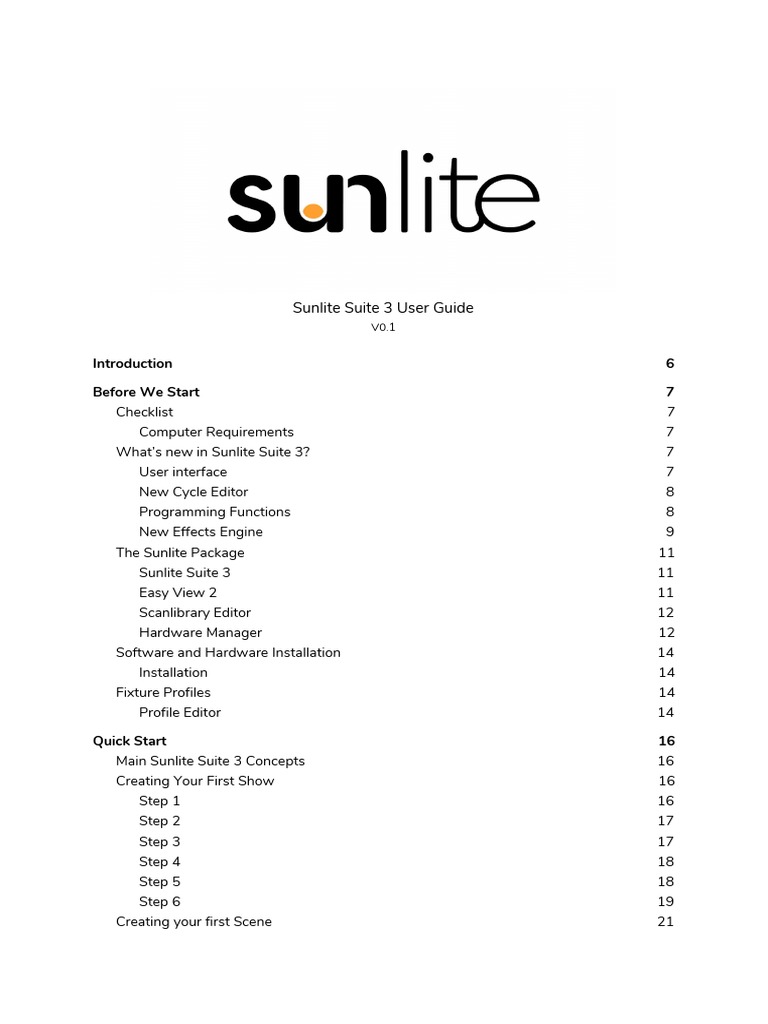 Sunlite Suite 3 User Guide | PDF | Device Driver | Icon (Computing)