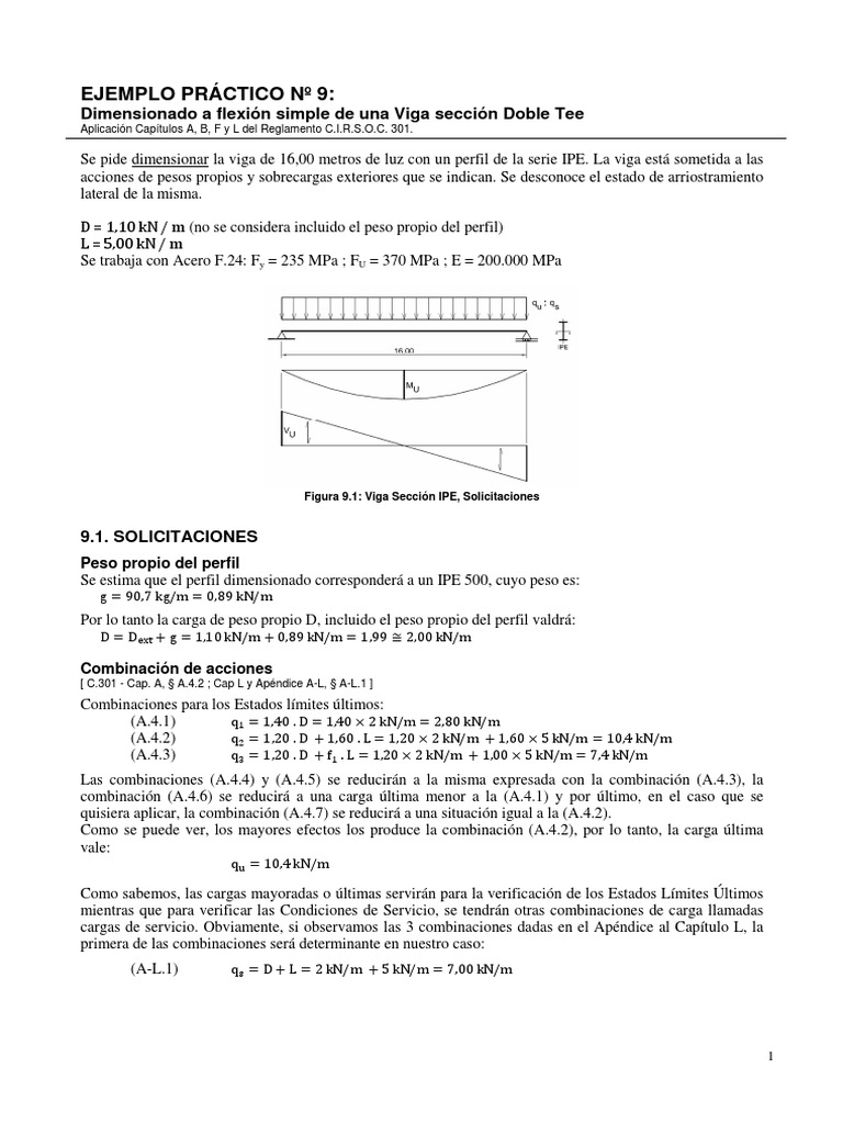 Dimensionado de Viga IPE 450 a Flexión | PDF | Pandeo | Viga (Estructura)