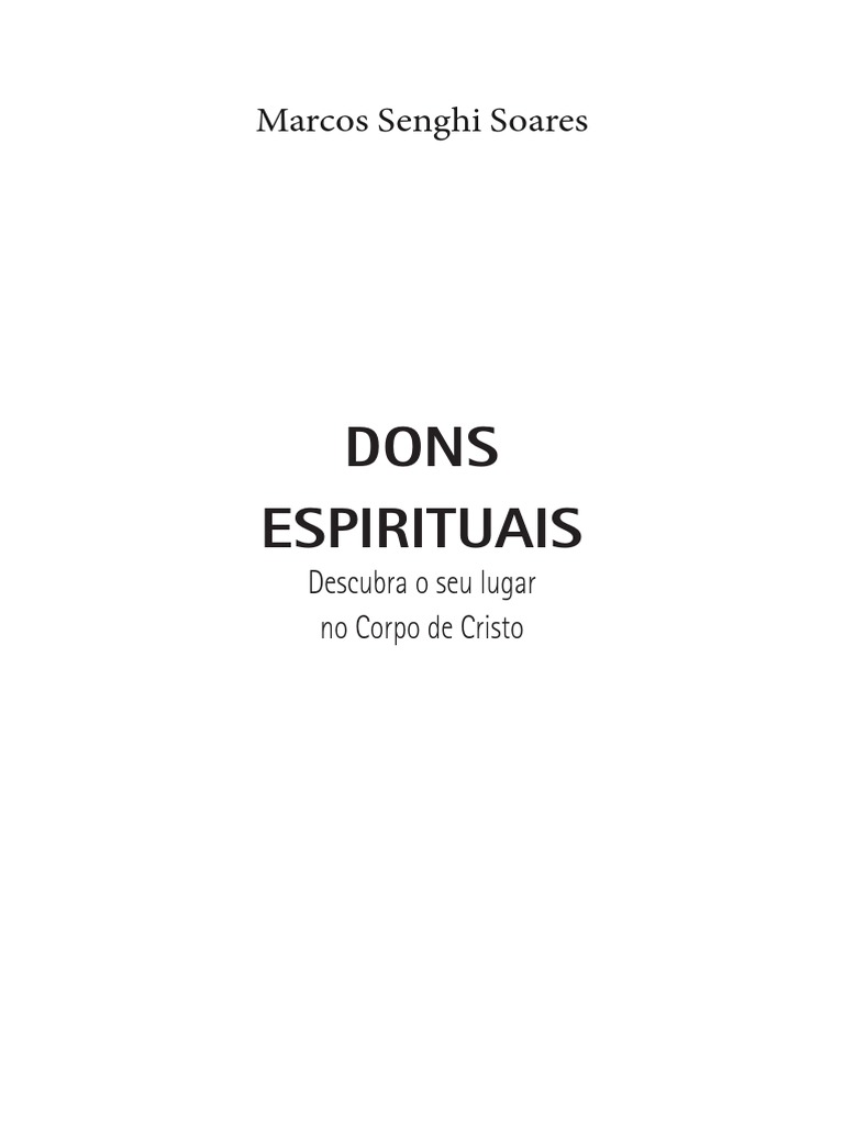 Dons Espirituais Cap 4 | PDF | Presente espiritual | Igreja cristã