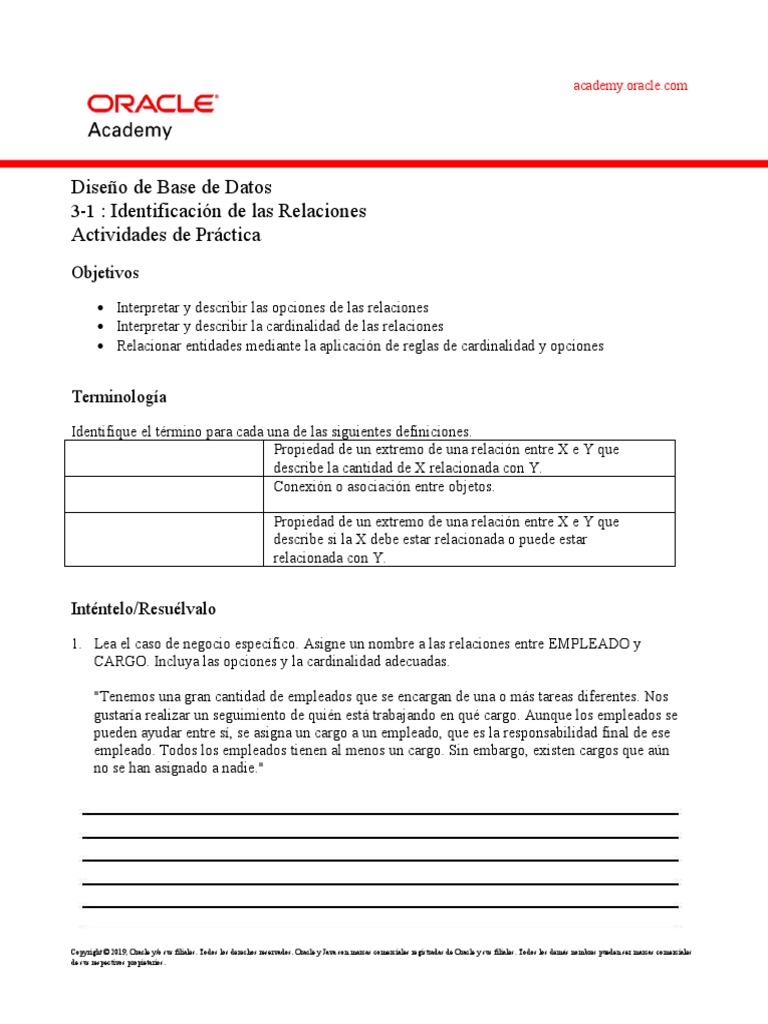 Practica 3.1 - Adm. de Bases de Datos | PDF | Informática