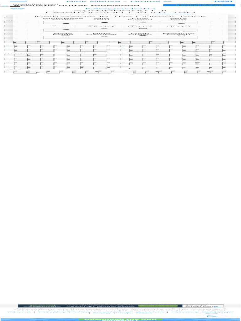 Symphony of Destruction Drum Tab by Megadeth Songsterr Tabs With Rhythm ...