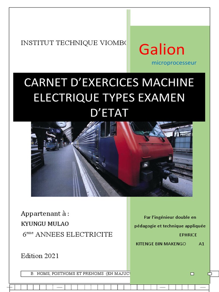 Carnier D'exercices Types Itm | PDF | Puissance (physique) | Grandeur ...