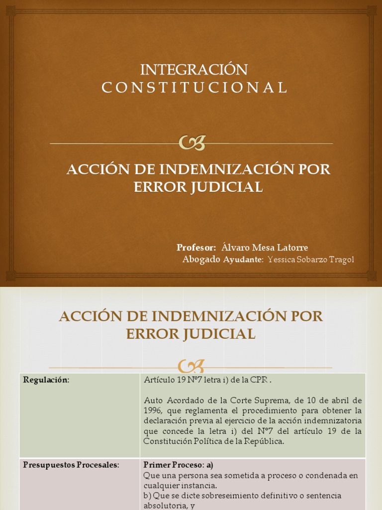 Indemnización Por Error Judicial Resumen | PDF | Sentencia (ley ...