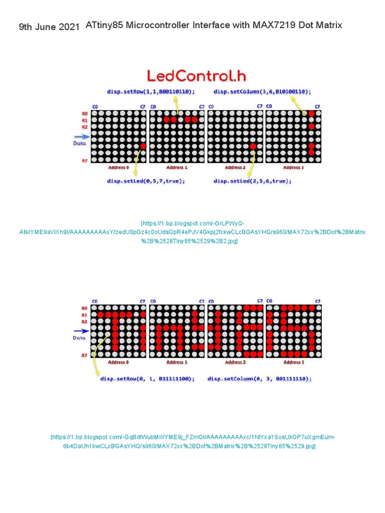 ATtiny85 Microcontroller Interface With MAX7219 Dot Matrix - Anas ...
