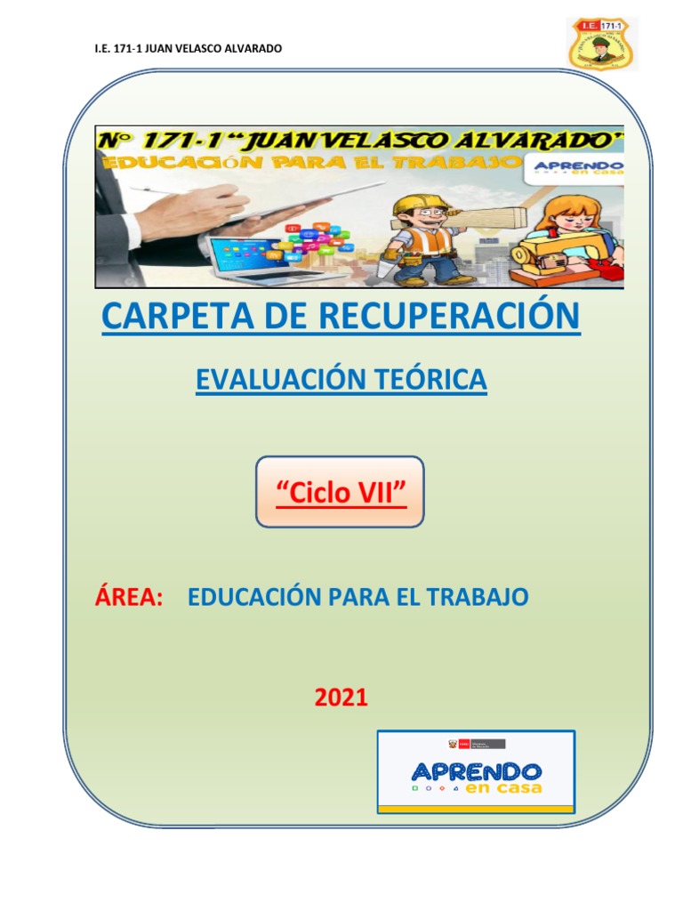 Carpeta de Recuperación Teorica Practica Ept Vii Ciclo 2021 | PDF | El pensamiento de diseño ...