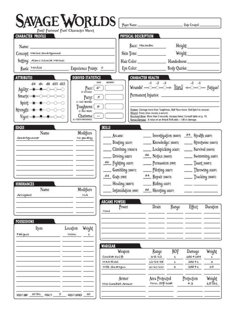 Smartgunner Stats in Aliens: Colonial Marines | PDF