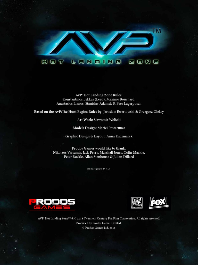 AvP Hot Landing Zone Prealpha English | PDF