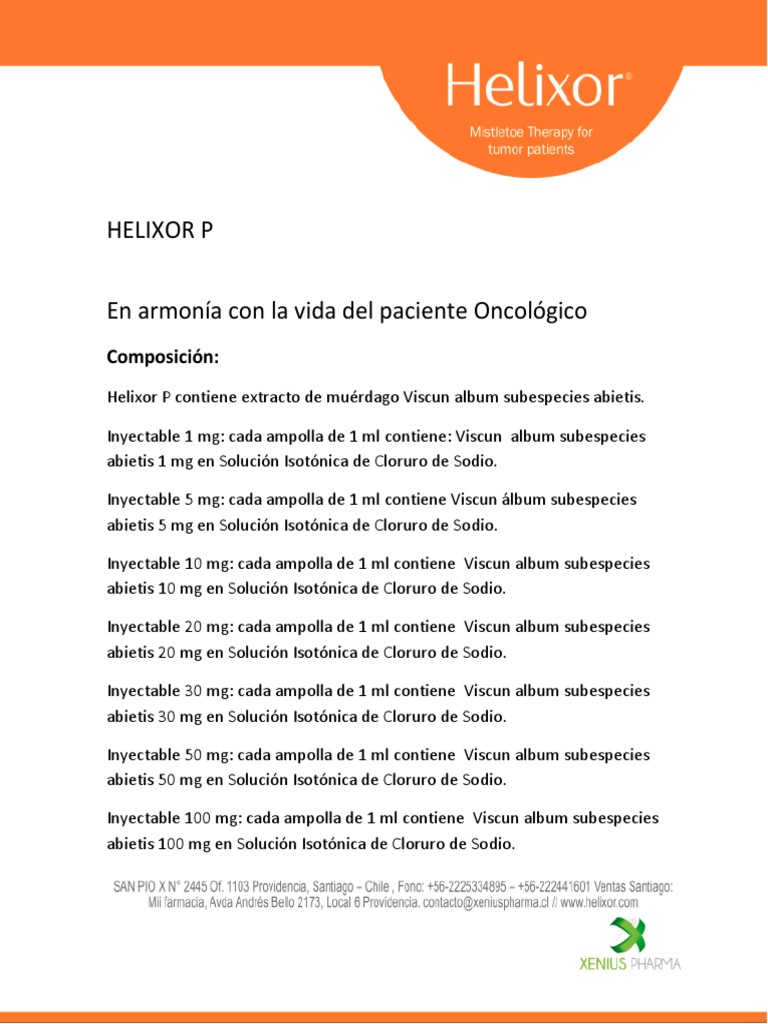 Ficha Helixor P | PDF | Alergia | Fiebre