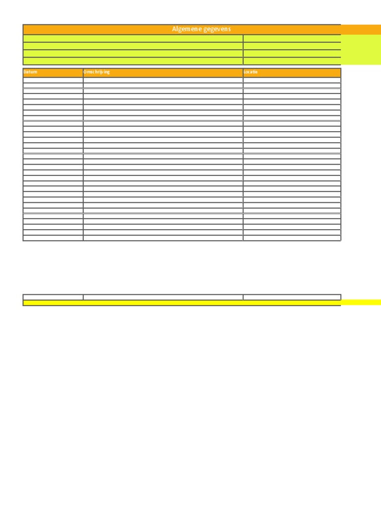 Logboek Voorbeeld Excel | PDF