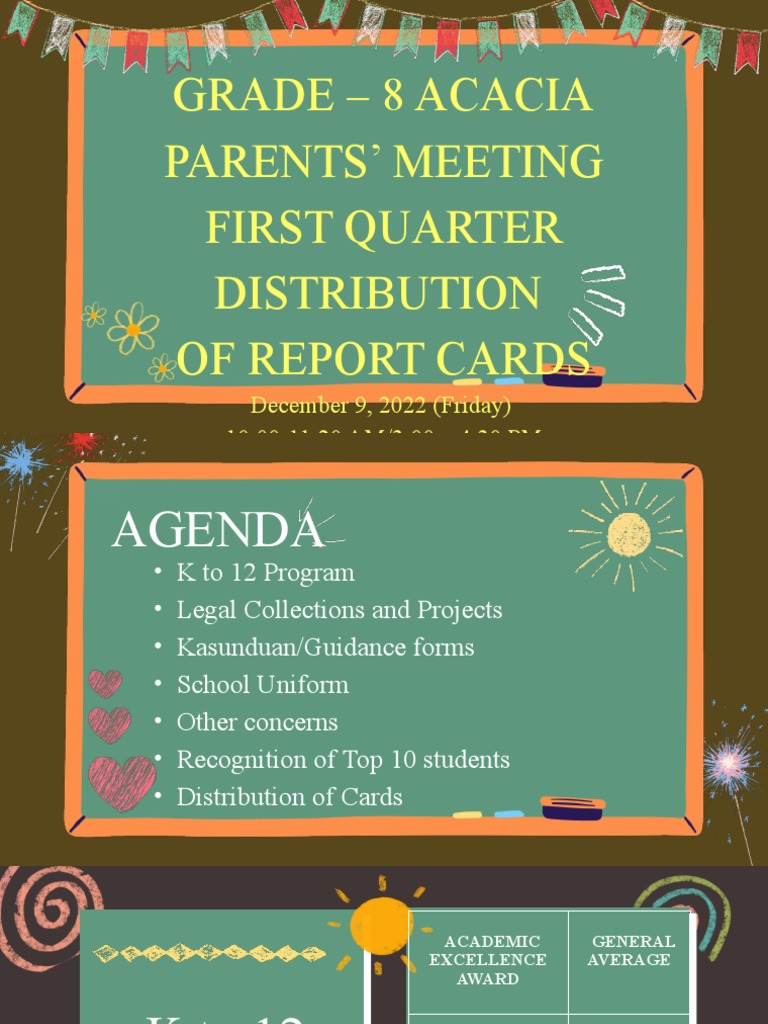 First Quarter Report Card Distribution | PDF