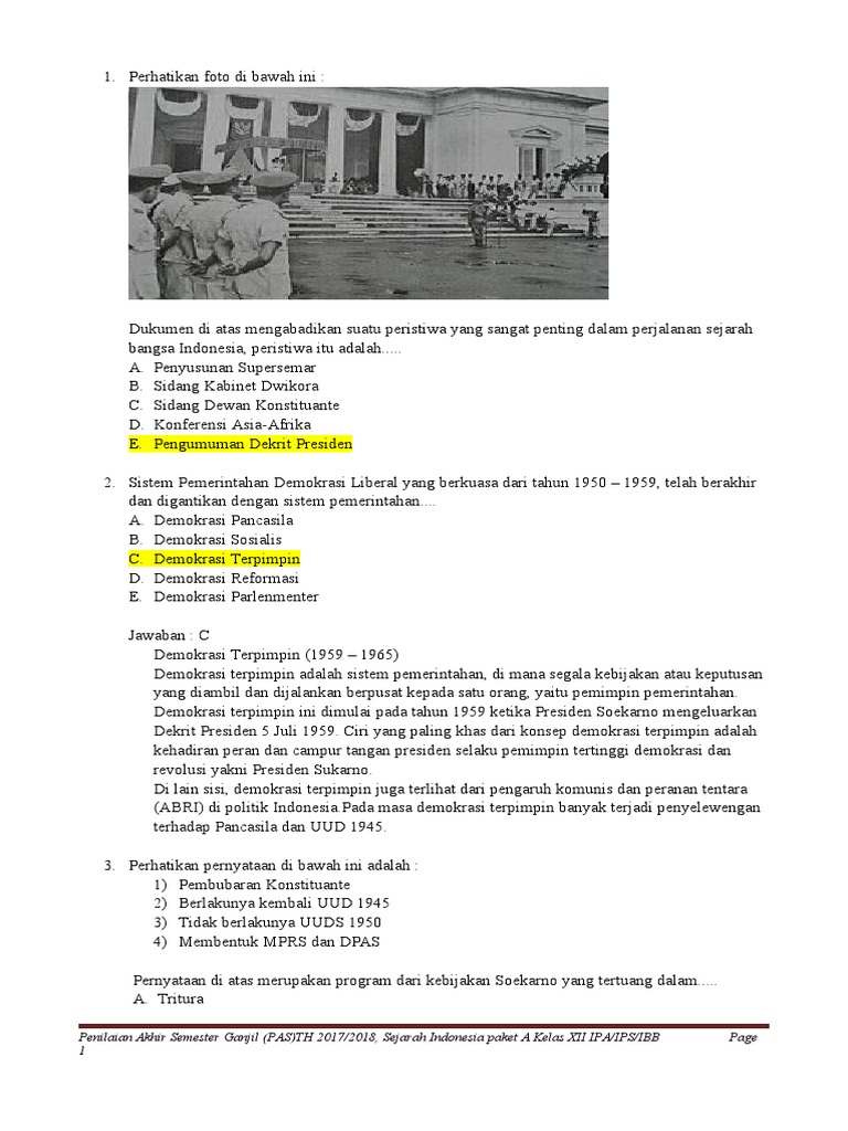 Latso Sejarah Indo 1 | PDF