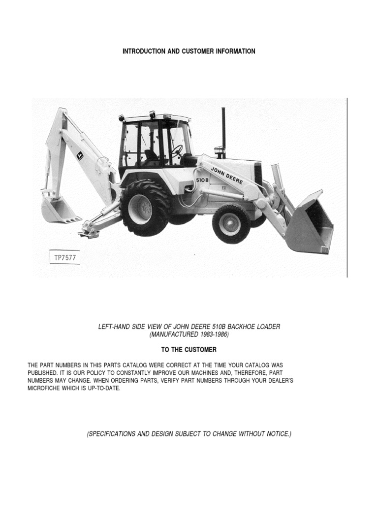 510B Backhoe Loader Introduction | Download Free PDF | Loader (Equipment) | Pump