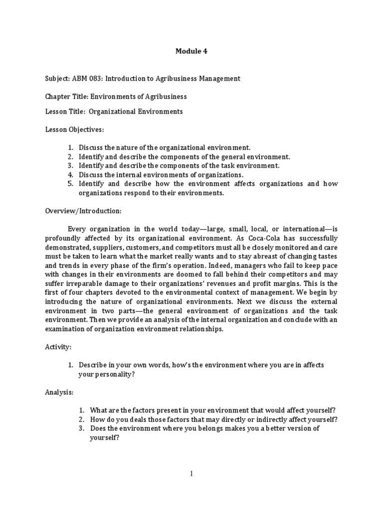 Understanding Organizational Environments | PDF | Mergers And ...