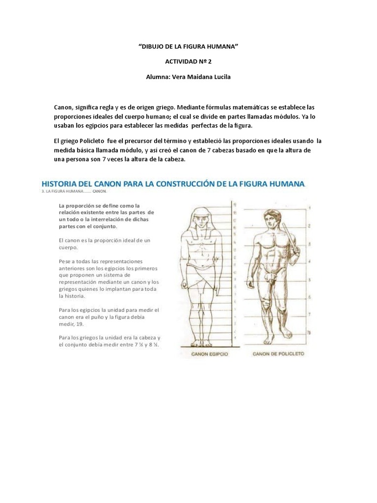 Dibujo De La Figura Humana Canones Pdf Renacimiento Longitud