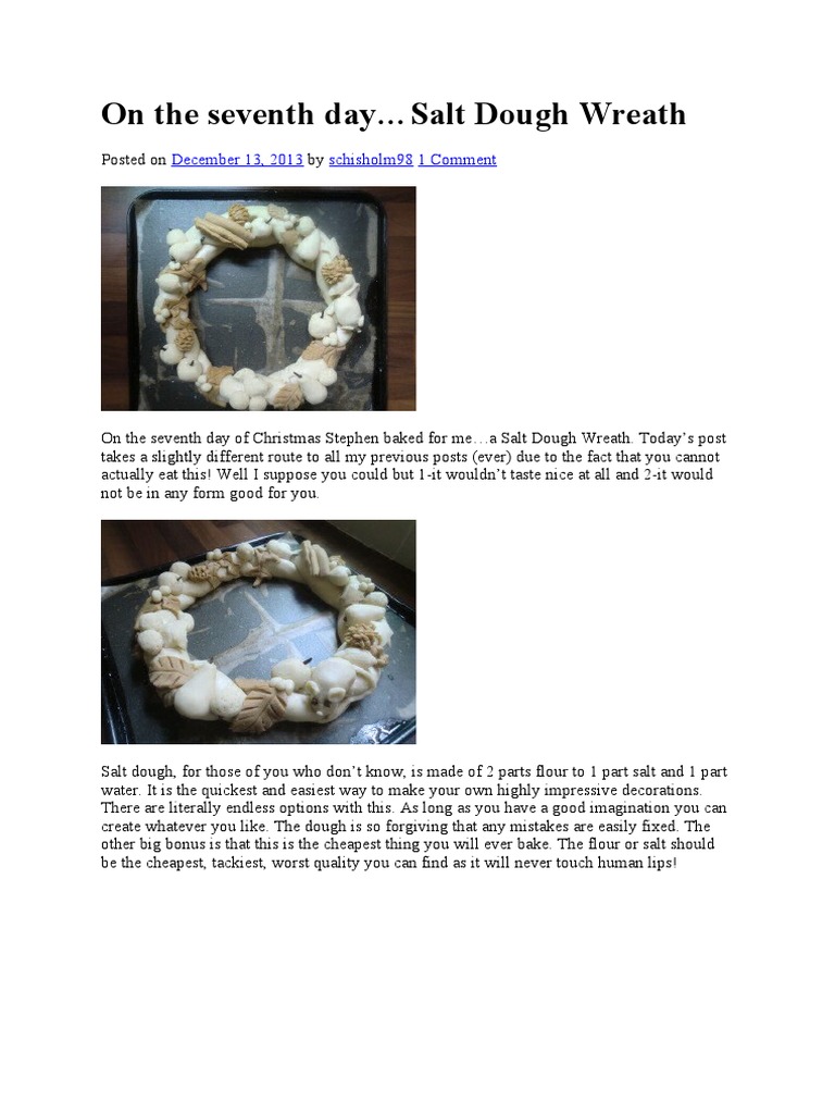 Salt Dough Wreath Craft: How to Make a Decorative Home Wreath | PDF ...