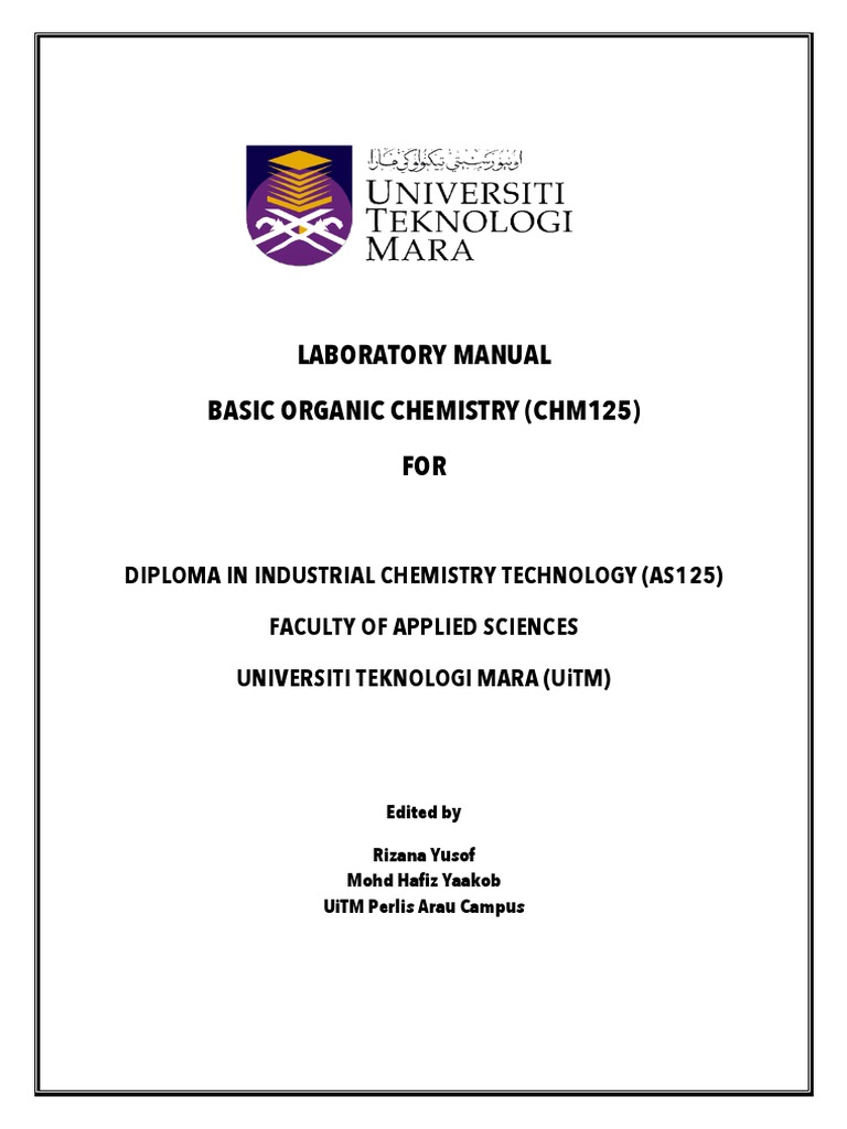 Chm125 Lab Manual Okt 2022 | PDF | Distillation | Chemical Reactions