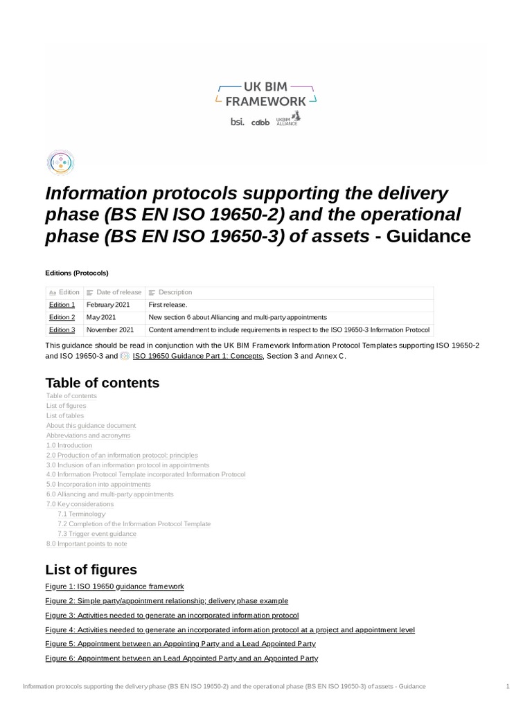Information Protocols Supporting The Delivery Phase BS en ISO 19650-2 ...