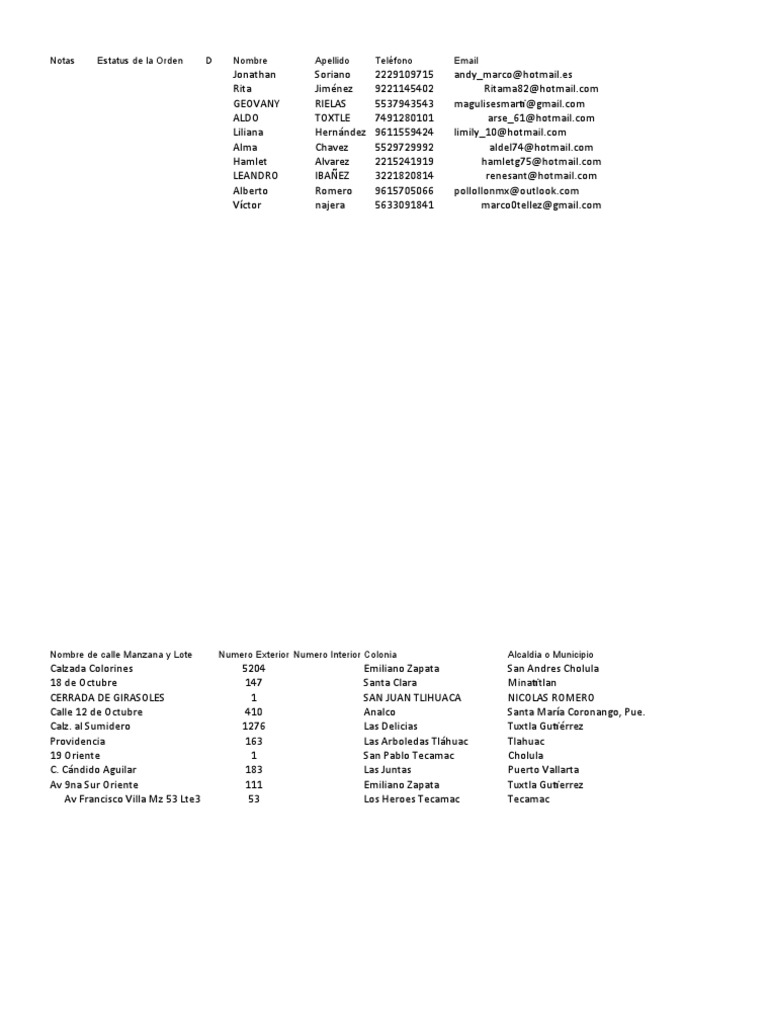 Template 12122022 Envíos | PDF