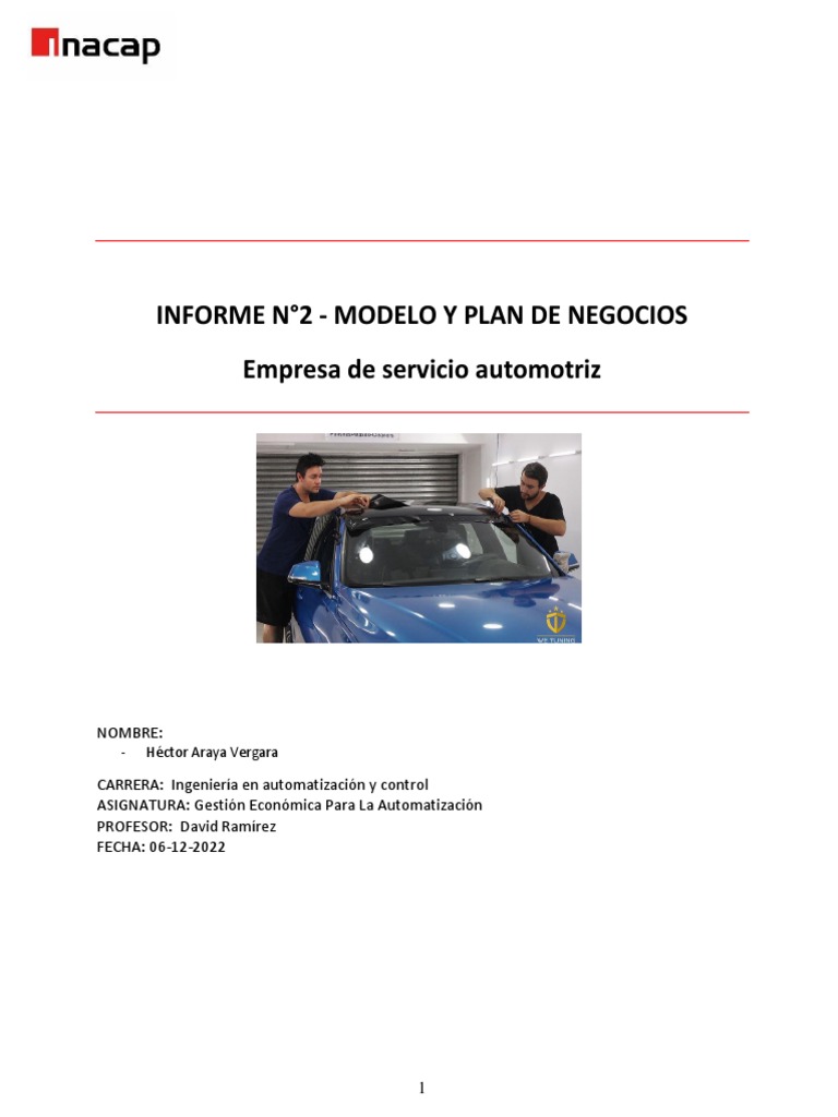 Informe 2 - Modelo y Plan de Negocios | PDF | Marketing | Chile