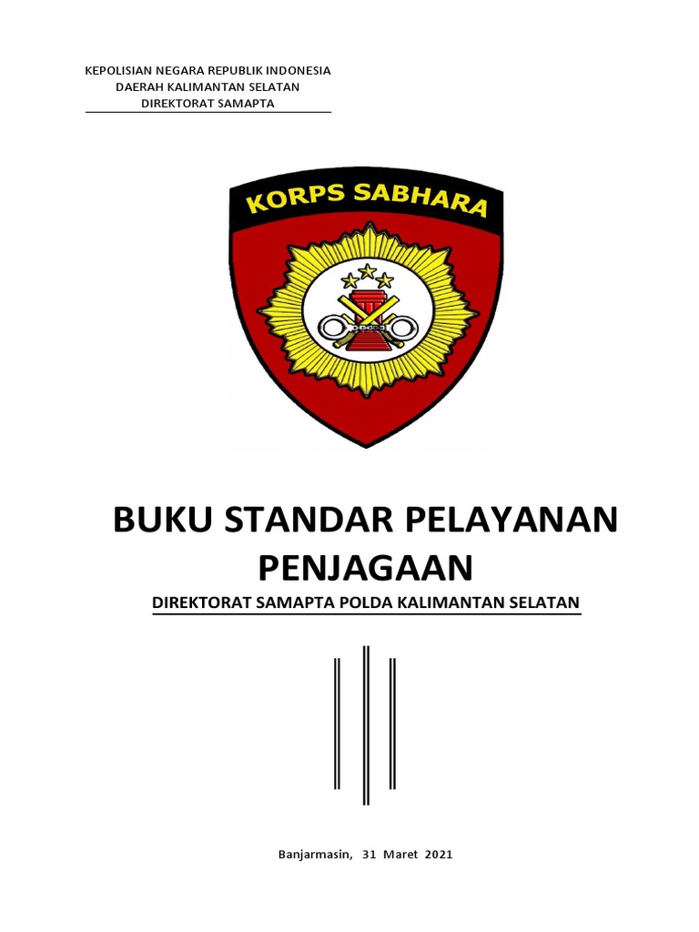 Standar Pelayanan Penjagaan Samapta Kalsel | PDF | Ilmu Sosial