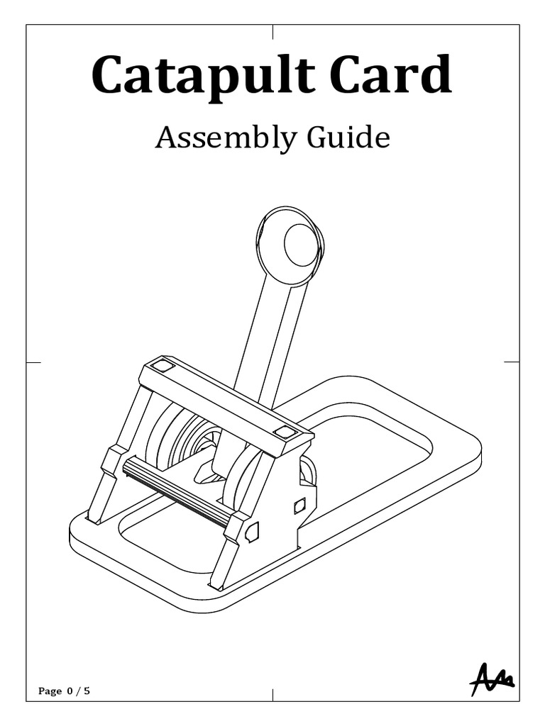 Catapult Card Assembly Guide | PDF | Tools | Manufactured Goods