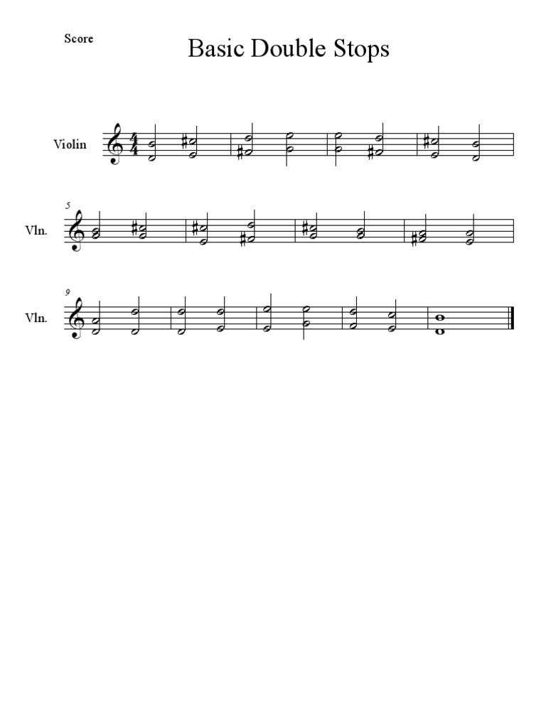 Basic Double Stops | PDF