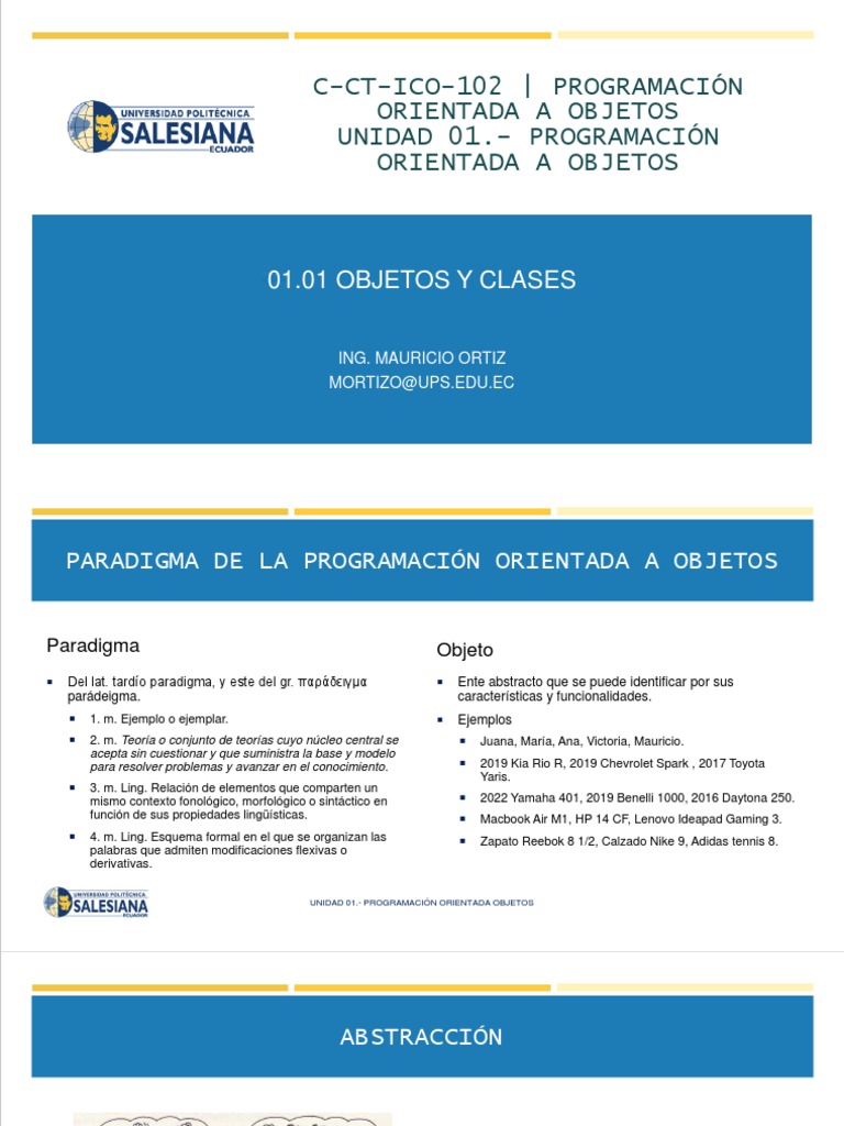 Unidad 01 01 | PDF | Objeto (informática) | Lenguaje de modelado unificado