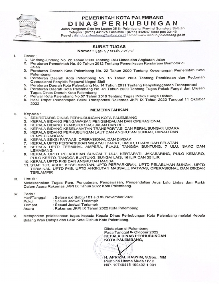 SPT Rakernas Jkpi Ix Tahun 2022 | PDF