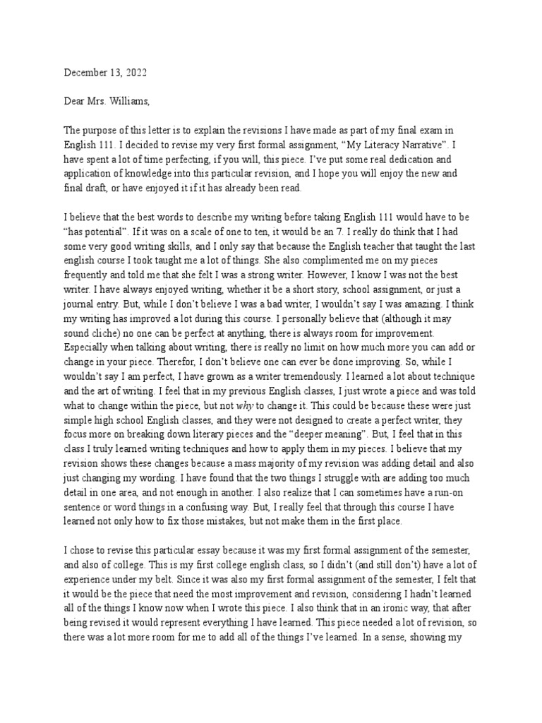 Reflective Cover Letter 1 | PDF | English Language | Cognition