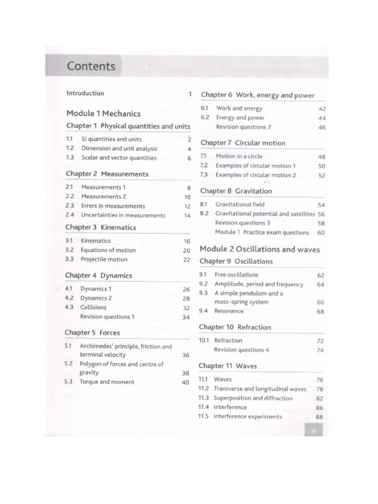 Study Guide CAPE Physics Unit 1 | PDF
