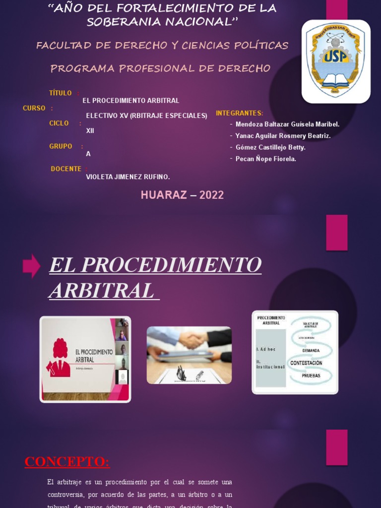 El Procedimiento Arbitral. | PDF | Arbitraje | Debido al proceso