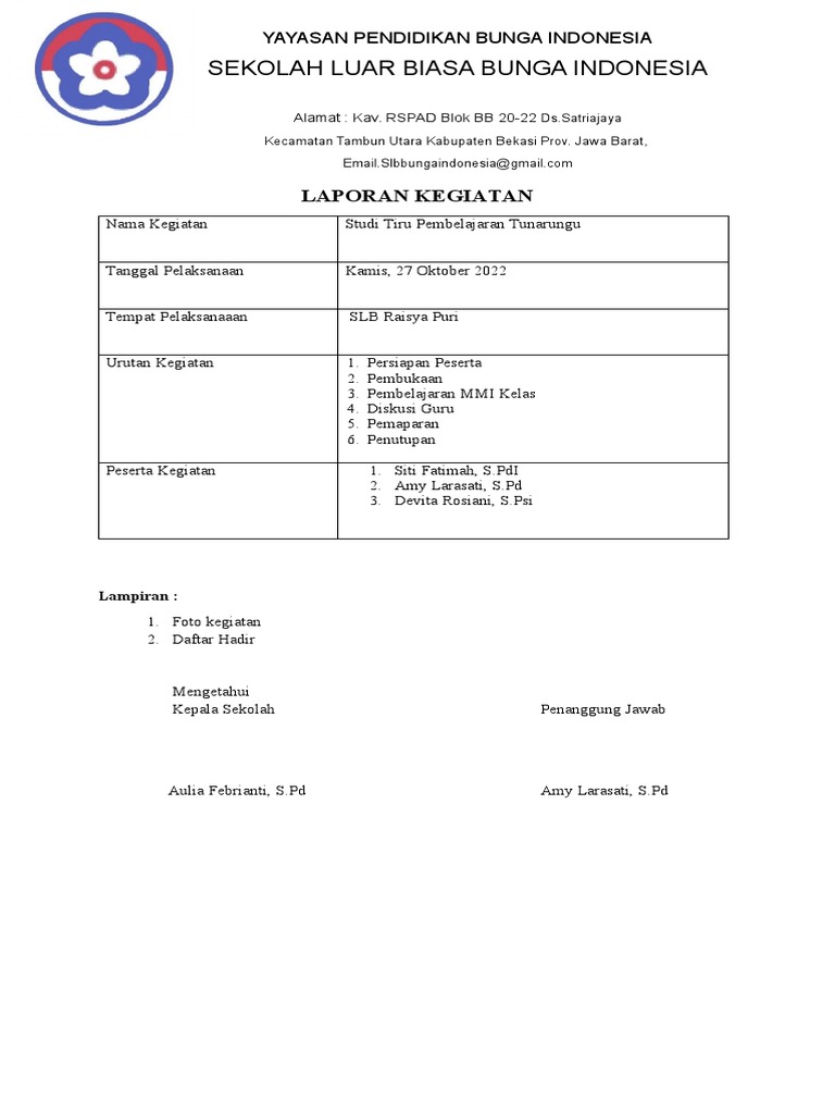 Laporan Kegiatan Studi Tiru RP | PDF