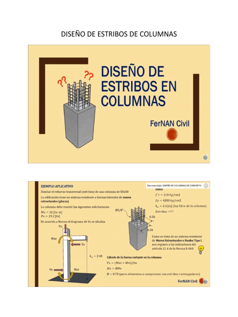 Diseño de Estribos de Columnas | PDF