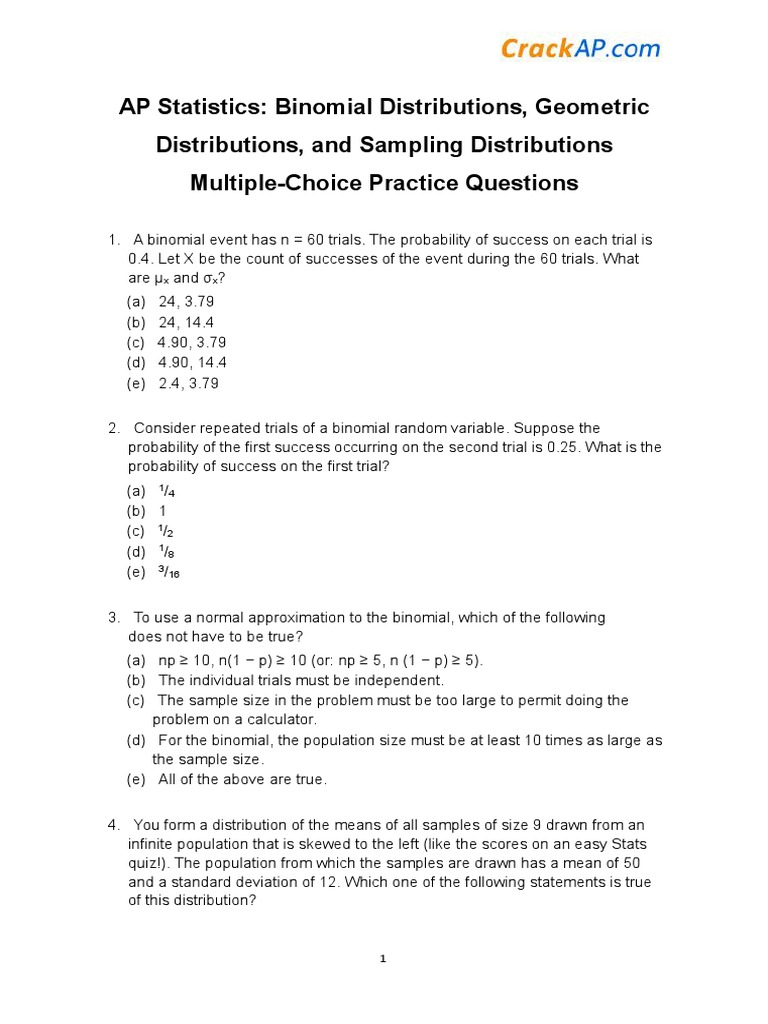 Stat A05 | Download Free PDF | Probability Distribution | Sampling (Statistics)