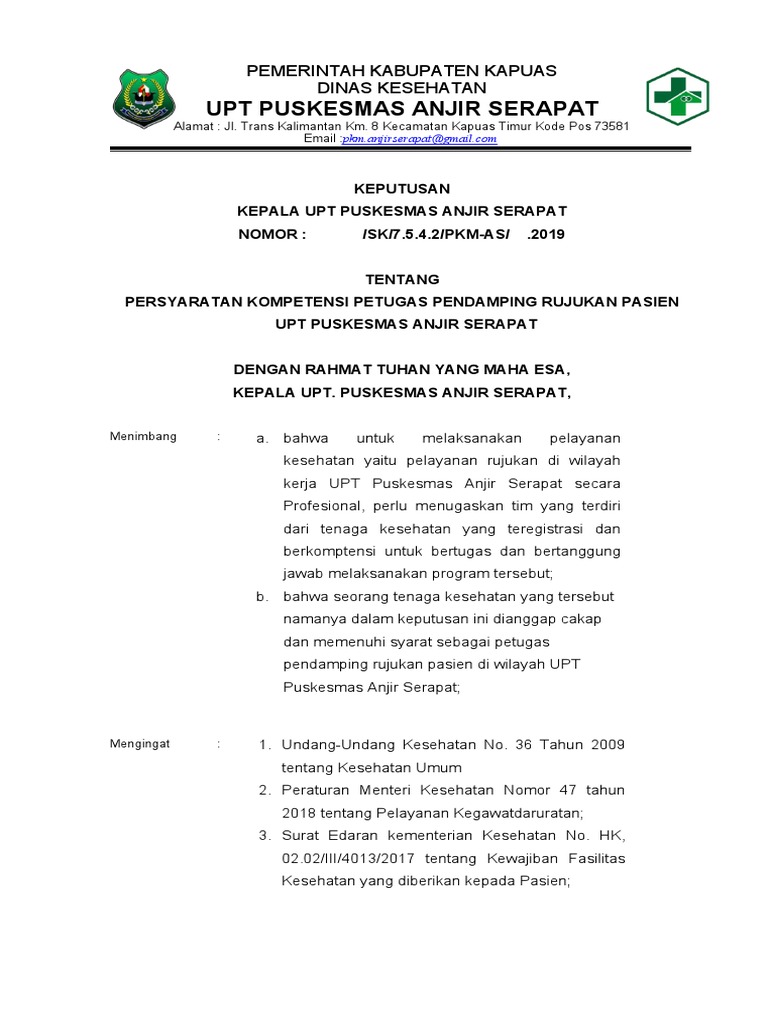 SK Pendamping Rujukan | PDF