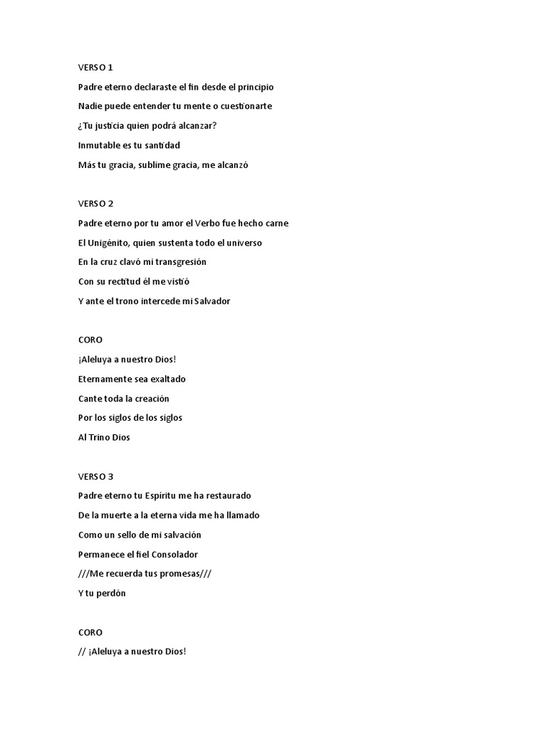 Canción de La Trinidad | PDF