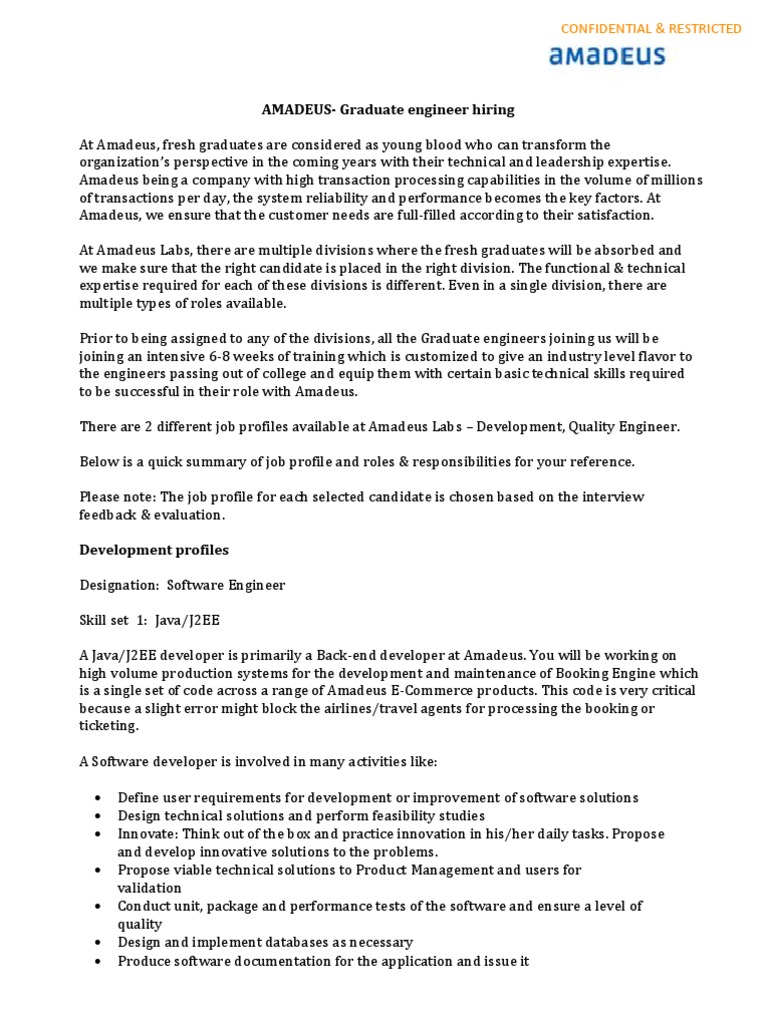 Amadeus Graduate Engineer Roles | PDF | Cloud Computing | Scripting Language
