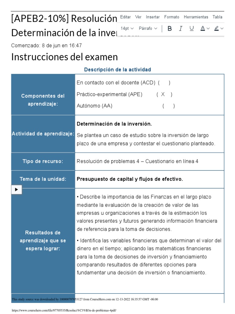 Resoluci N de Problemas 4 PDF | PDF | Cuestionario | Toma de decisiones