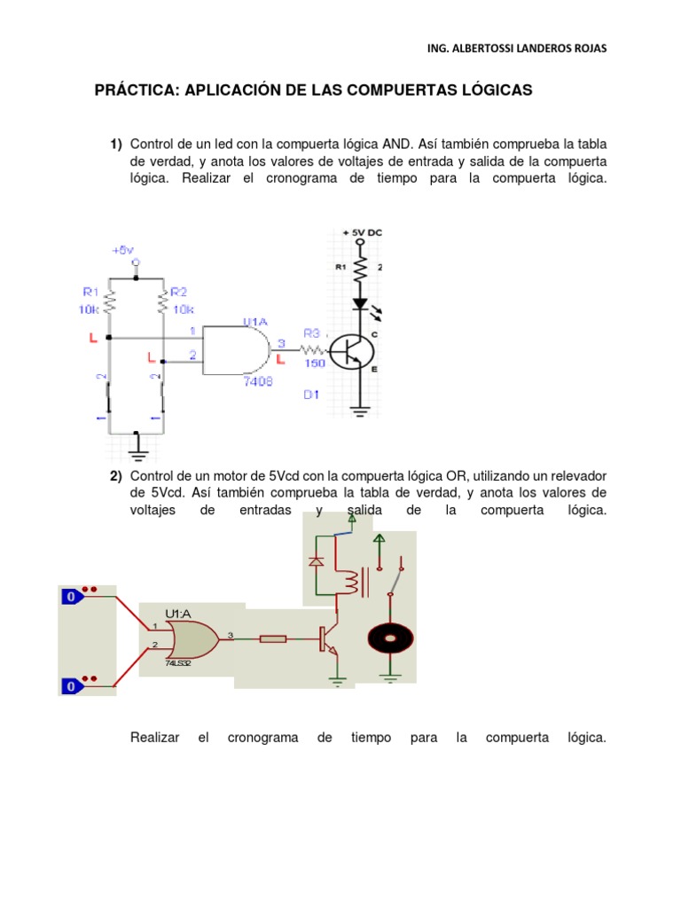 Aplicación De Compuertas Lógicas En Proyectos Pdf Puerta Lógica