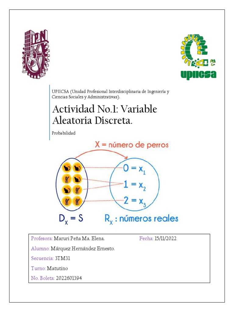 Actividad No1 Variable Aleatoria Discreta Márquez Pdf 6290