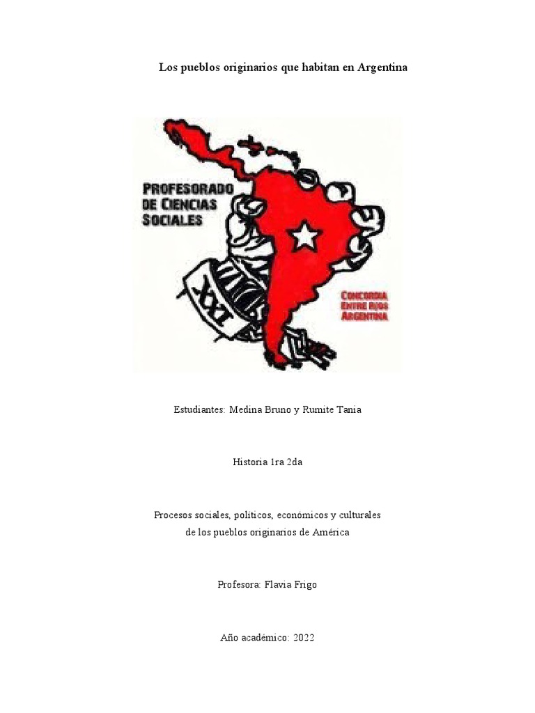Bruno Medina Tania Rumite 1ro 2da Historia Los Pueblos Originarios Que ...