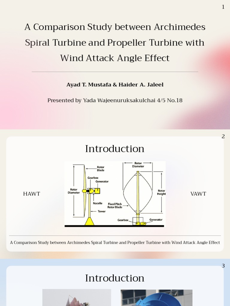 A Comparison Study Between Archimedes Spiral Turbine and Propeller ...