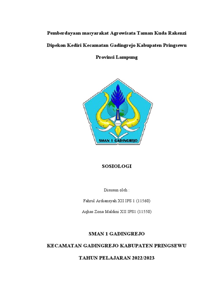 Taman Kuda Sosiologi | PDF